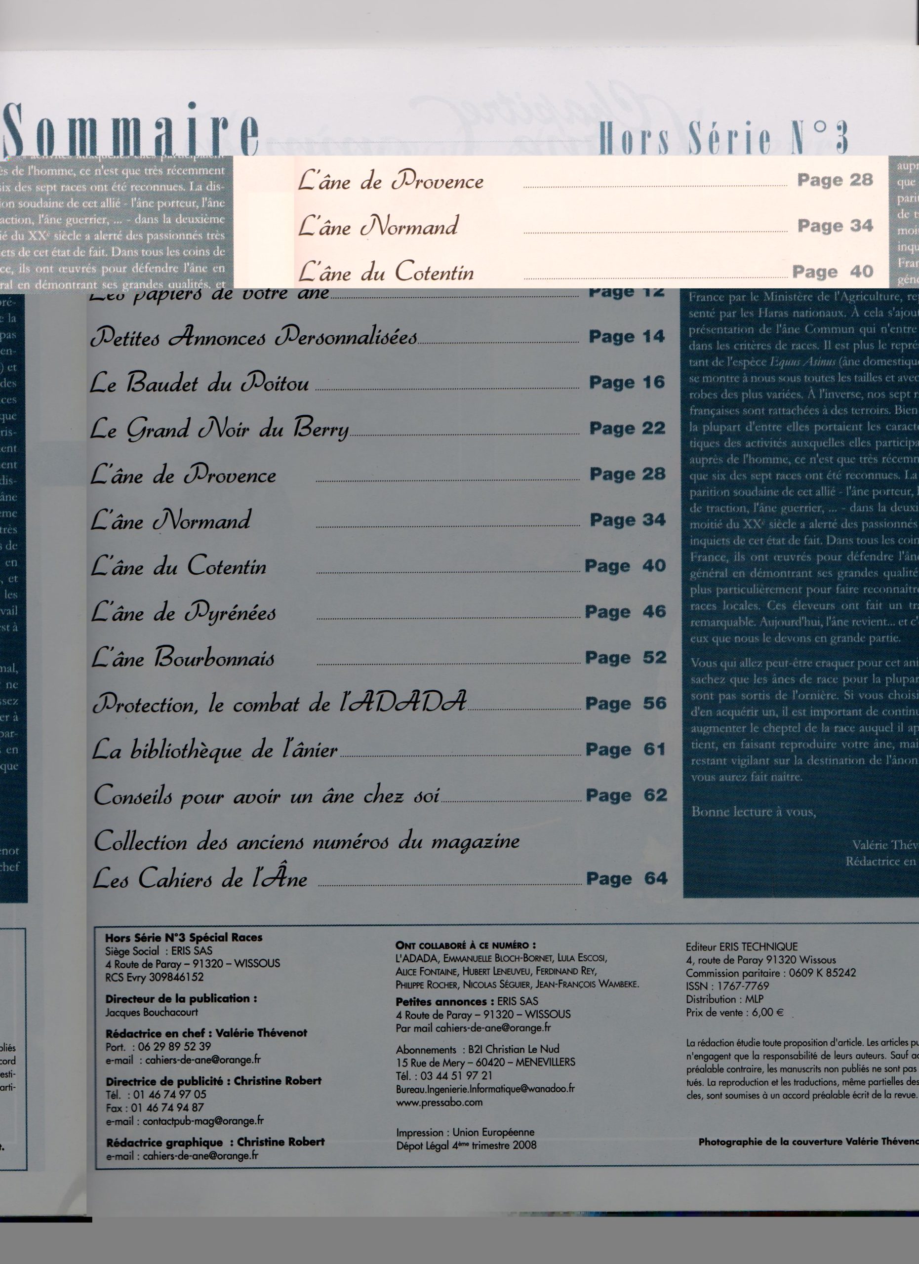 Races Anes - Les cahiers de l'âne HS n°3 - Spécial races