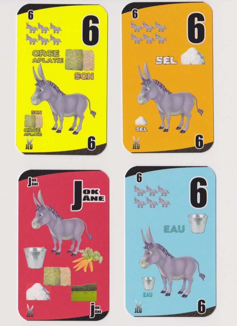 Jeu familial "Sur les pas de l'âne" - Jeu Ane cartes
